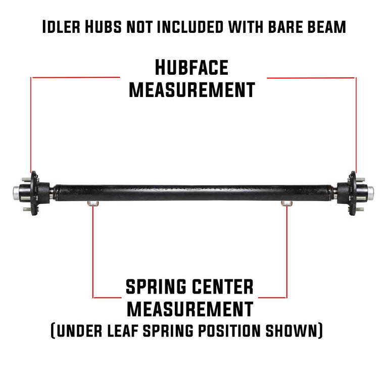 2000 lb Trailer Axle Bare Beam | Round Straight | Trailer Axle Store