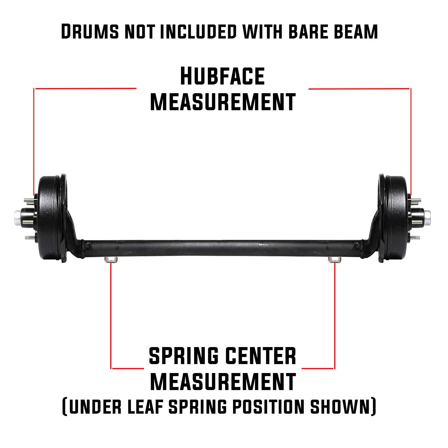3,500 lb. Trailer Axle - Round Drop Bare Beam for Trailers – Trailer ...