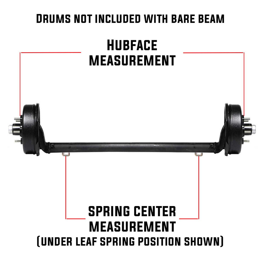 3,500 lb. Trailer Axle - Round Drop Bare Beam for Trailers – Trailer ...