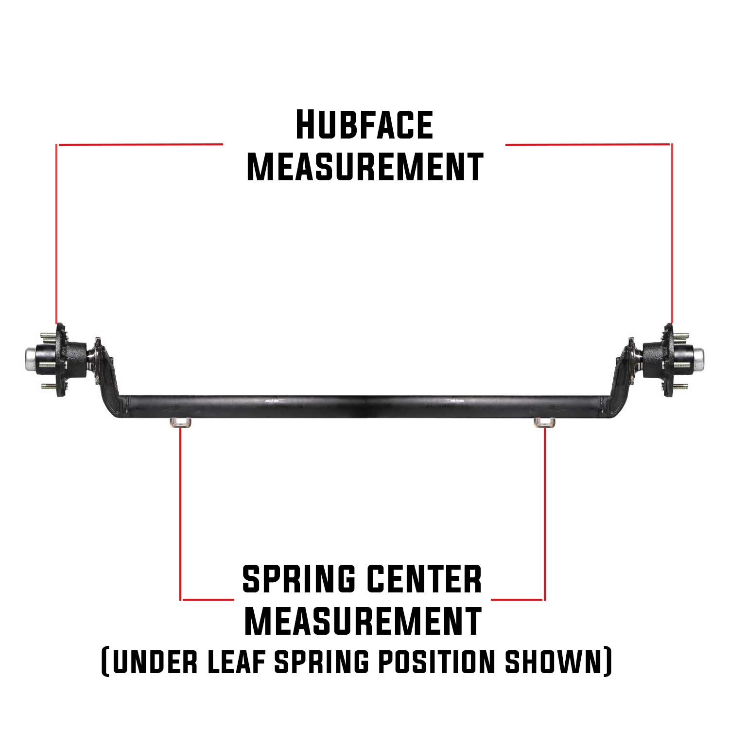 3500 lb Trailer Axle With Idler Hubs | Round Drop | Trailer Axle Store