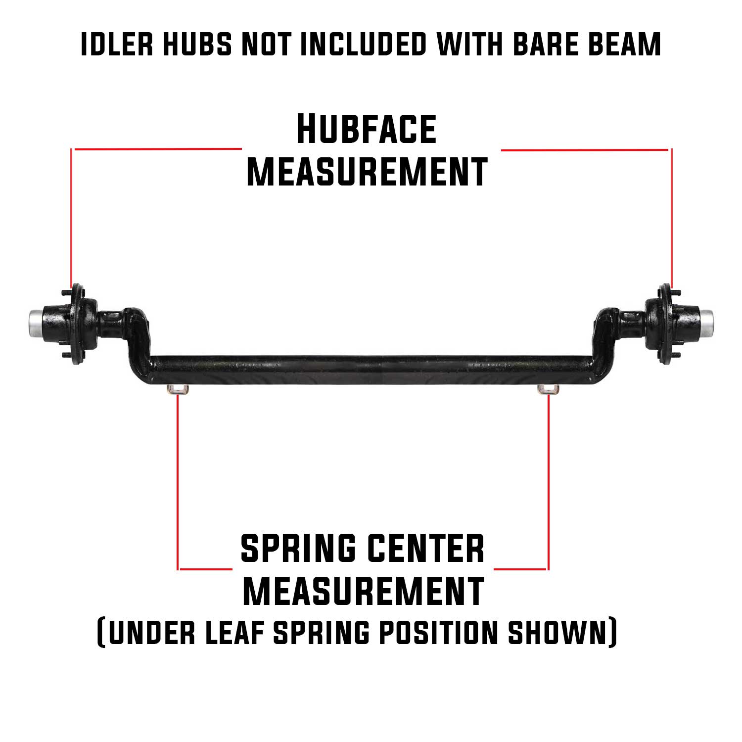 5200 lb Trailer Axle Bare Beam | Round Drop | Trailer Axle Store