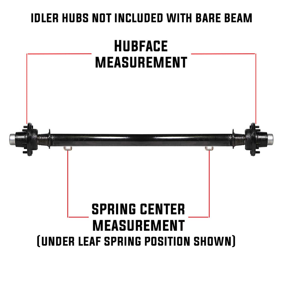 5200 lb Trailer Axle Bare Beam | Round Straight | Trailer Axle Store