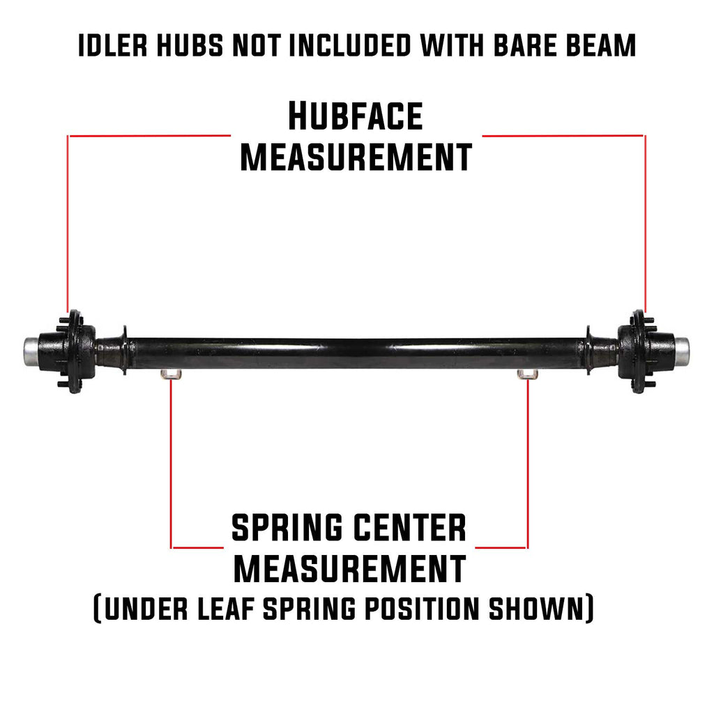 6000 lb Trailer Axle Bare Beam | Round Straight | Trailer Axle Store