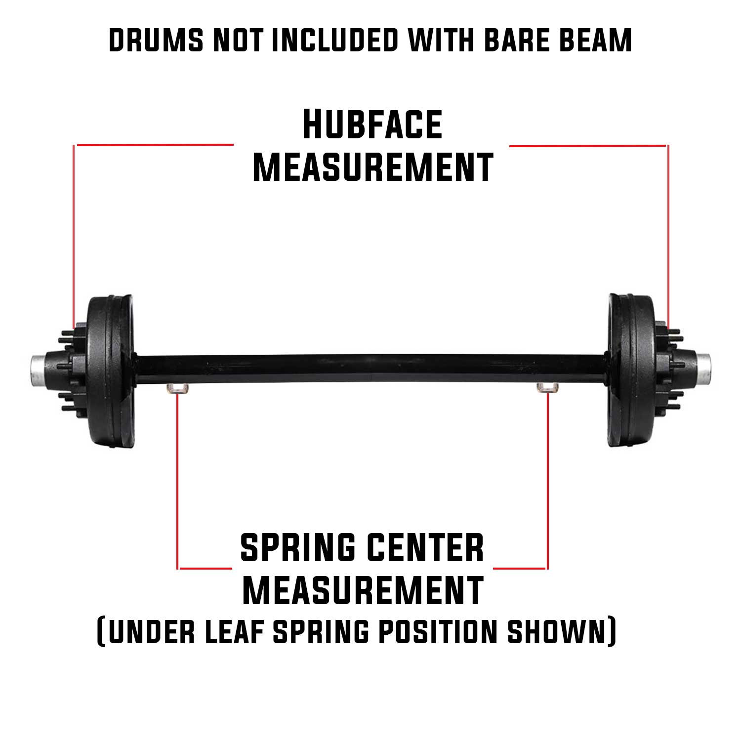 7000 lb Trailer Axle Bare Beam | Round Straight | Trailer Axle Store