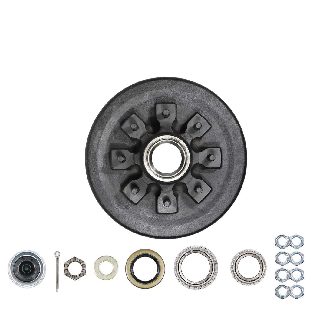 12" Trailer Brake Drum Kit for 7000 lb Axle | 8 on 6.5" | 12-865-342 ...